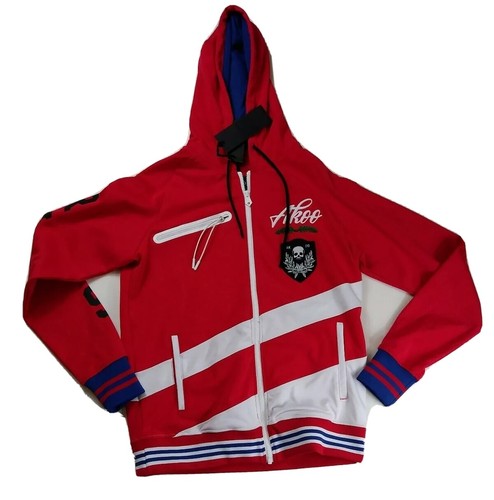 Akoo mens 100%Authentic Team zipped trackjack Hoodie Racing red ...