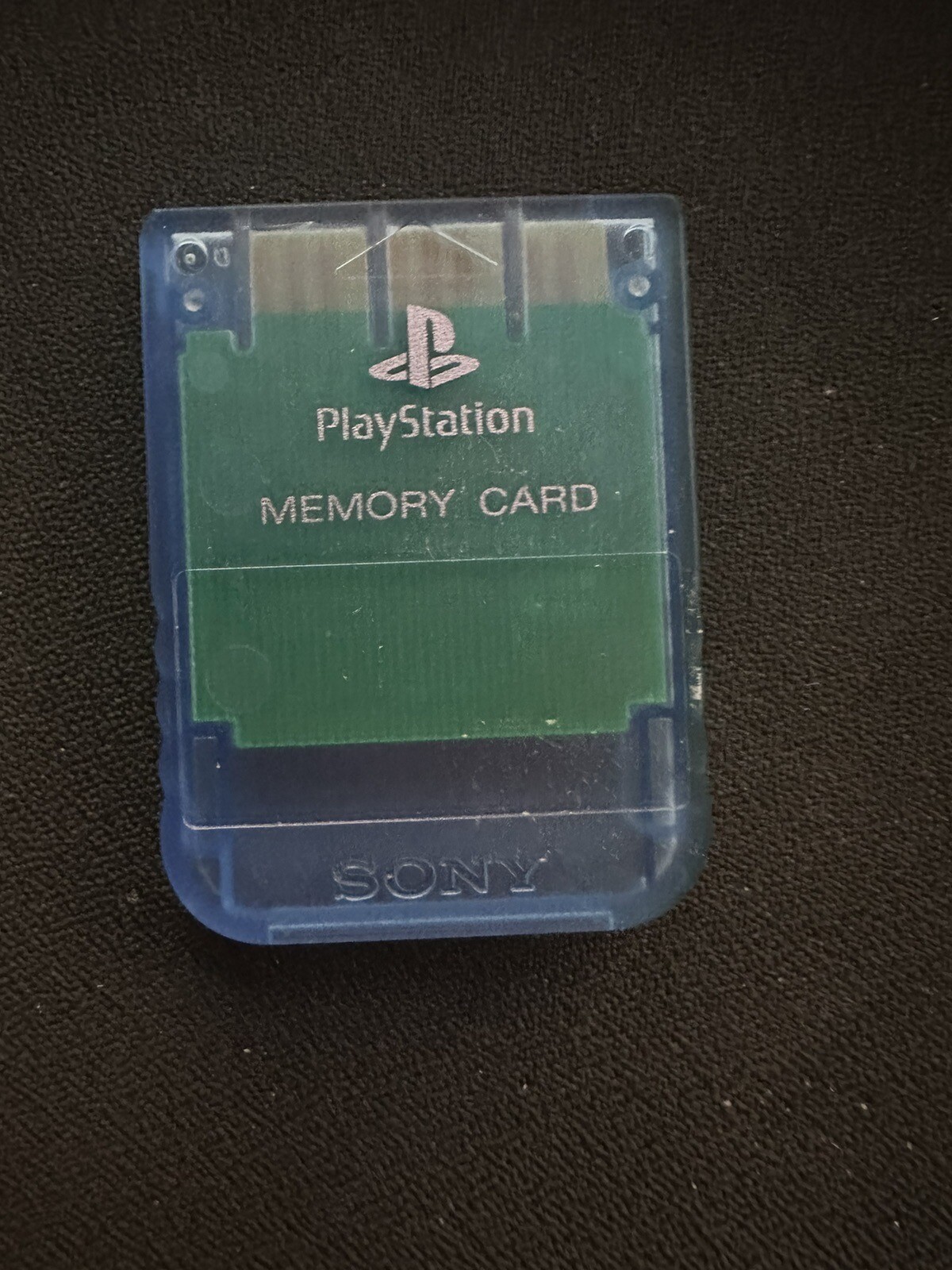 Sony PS1 1MB Memory Card (SCPH-1020) Transparent Blue. OEM TESTED ...