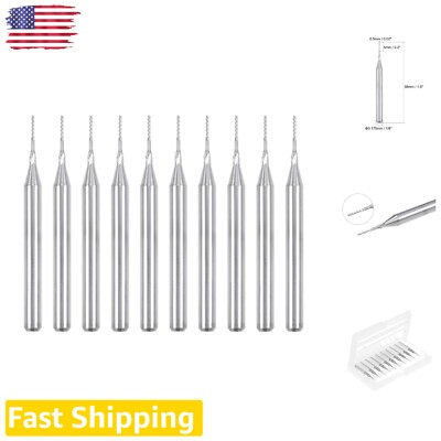 Carbide End Mill Engraving Cutter - 10Pcs 0.5mm CNC Router Bits for PCB ...