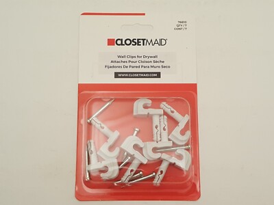 CLOSETMAID Wall Clips for Drywall | 7 Clips Per Pkg | 76610 | 01-13985 ...