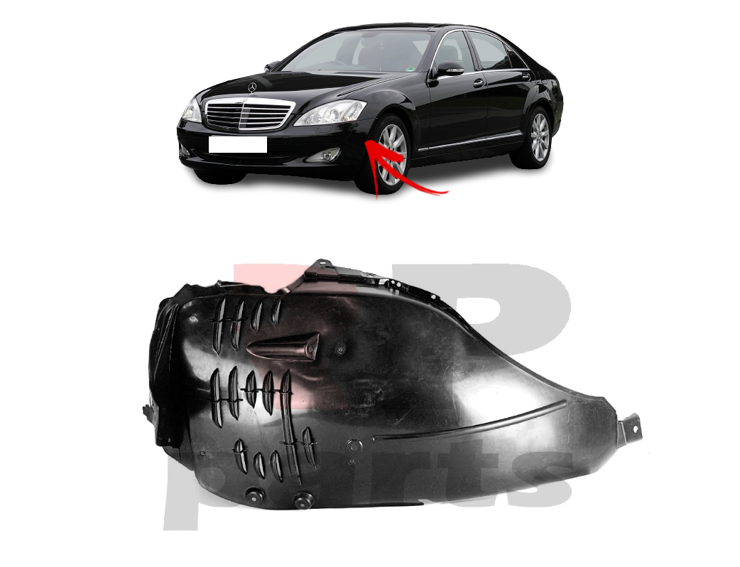 FOR MB S-CLASS W221 05-09 FRONT FENDER FRONT PART MUD GUARD SPLASH ARC ...
