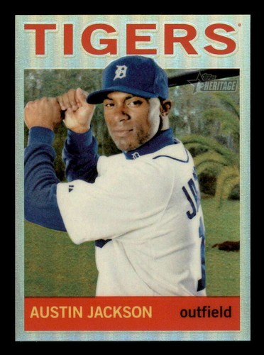 2013 Topps Heritage Chrome Refractor (1:42) #93 Austin Jackson Tigers ...