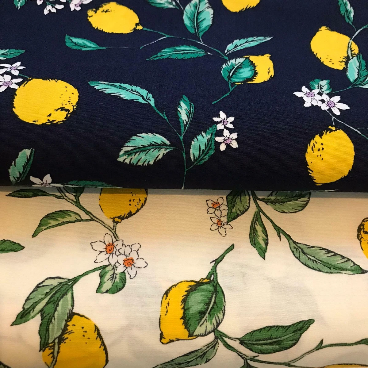 Lemons Fabric Sewing