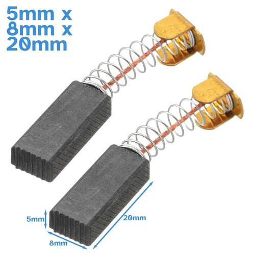 2pcs 5mm x 8mm x 20mm Replacement Carbon Brush Electric Motor Spring ...