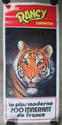 CIRQUE RANCY CARRINGTON affichette tigre zoo | eBay