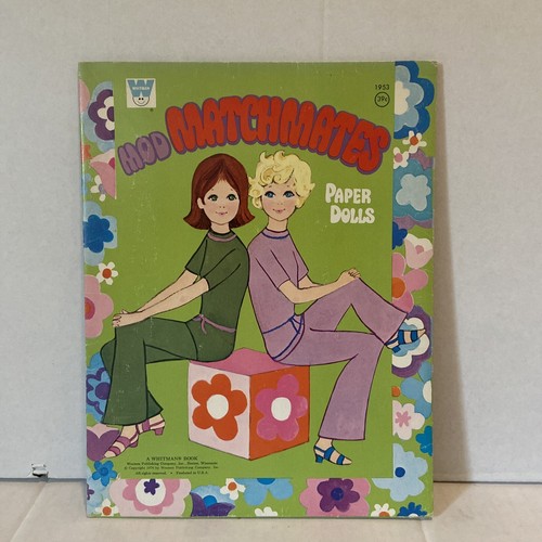UNCUT Vintage 1953 MOD MATCHMATES Paper Dolls Book Whitman CLOTHES ...