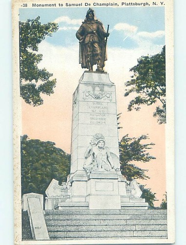 W-Border MONUMENT SCENE Plattsburgh New York NY F2754 | eBay