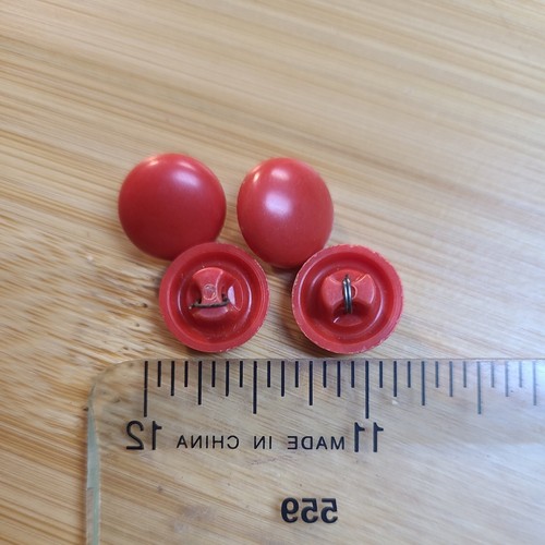 4 x Domed, Dark Cerise Pink Buttons - Shank | eBay