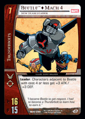 VS System: Beetle Mach 4, New Team Leader - Foil [Played] Marvel The ...