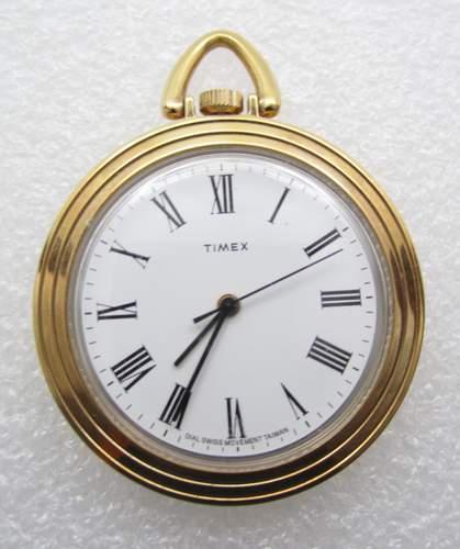 Vintage Timex Hand Wind Mechanical Analog 40mm Round Pocket Watch (H709 ...