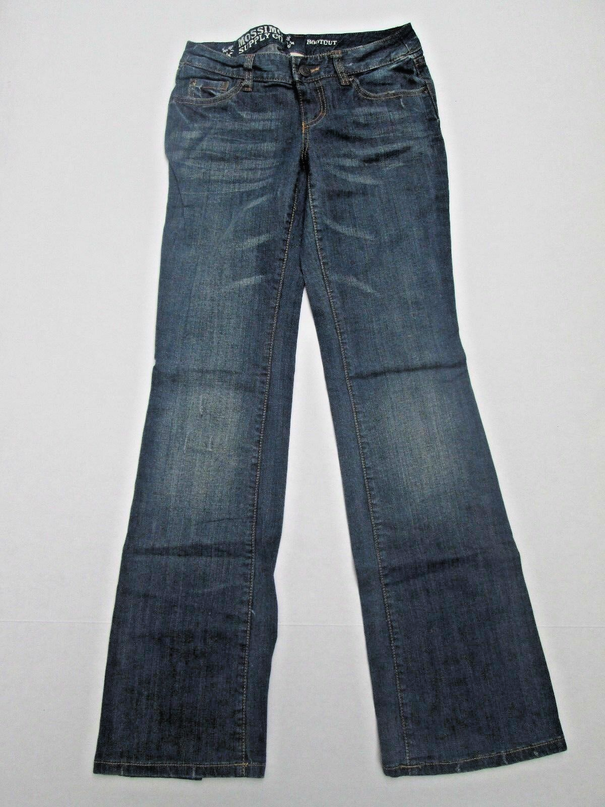 MOSSIMO women jeans junior 1R 1 NEW Bootcut distress FIT6 NWT FREESHIP ...