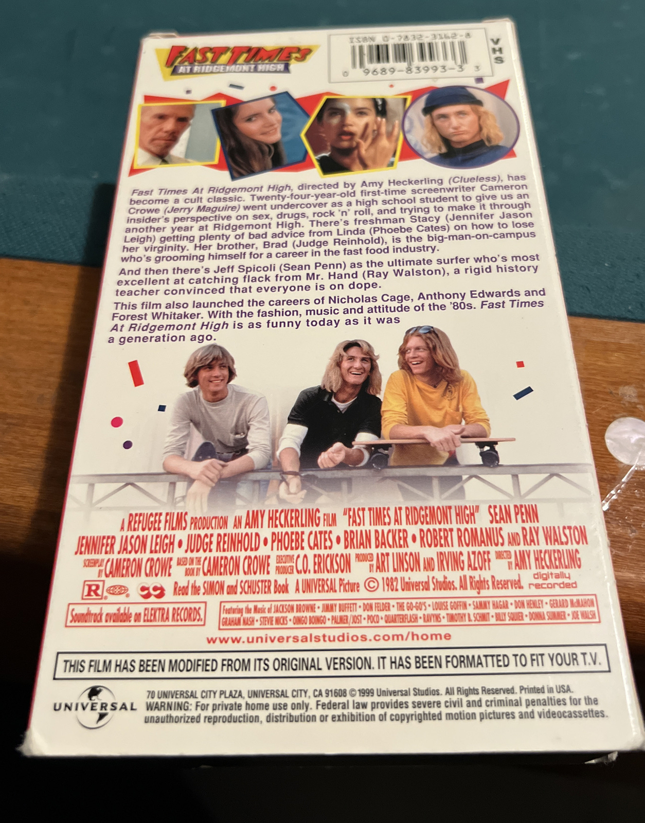 Fast Times at Ridgemont High (VHS, 1999) 96898399333 | eBay