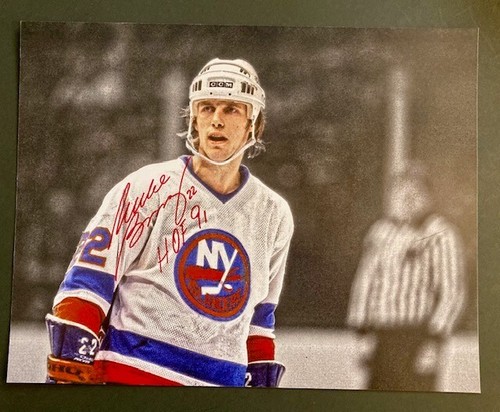 MIKE BOSSY BEAUTIFULLY SIGNED 11x14 COLOR PHOTO WITH HOF INSCRIPTION | eBay