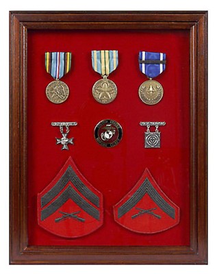 MILITARY SHADOW BOX MEDAL COIN RIBBON DISPLAY CASE #7 | eBay