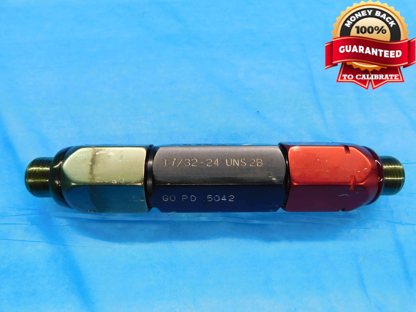 17/32 24 UNS 2B THREAD PLUG GAGE .53125 GO NO GO P.D.'S = .5042 & .5091 ...