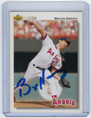 1992 ANGELS Bryan Harvey signed card Upper Deck #434 AUTO Autographed ...
