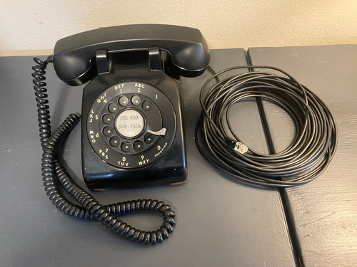 Vintage Bell System Western Electric Rotary Dial Phone 1962 Black WORKS ...