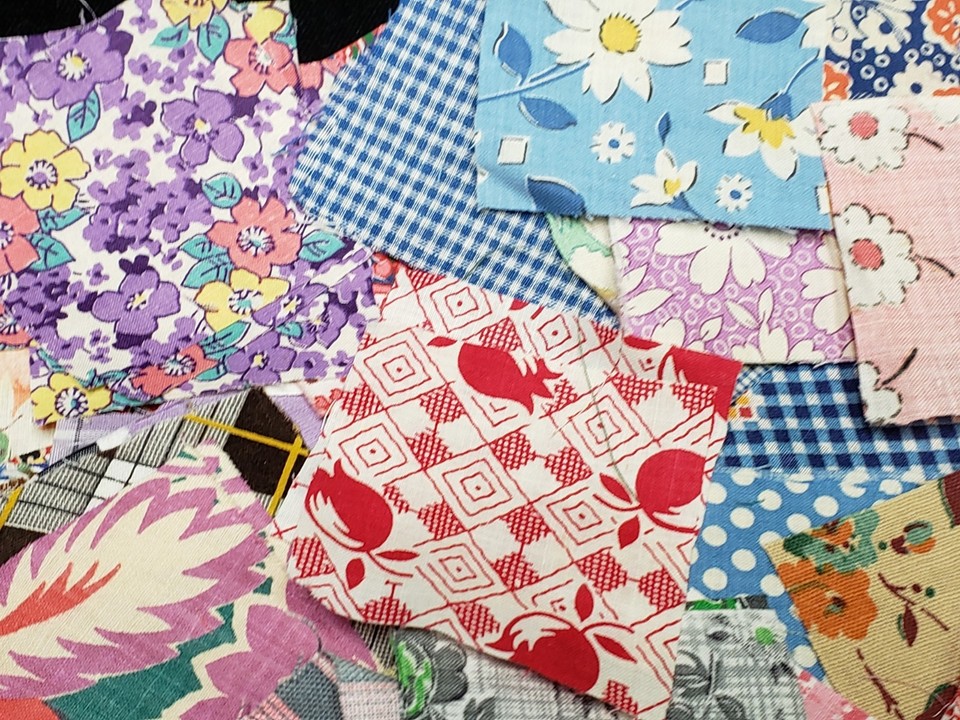 200 + Vintage Quilt Blocks Cotton Fabric Squares LOT Cut Pieces Antique ...