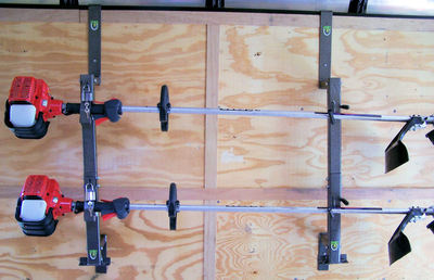 2 Place Weedeater Trimmer Rack for ENCLOSED trailerLockable- PK-5/PK-6S ...