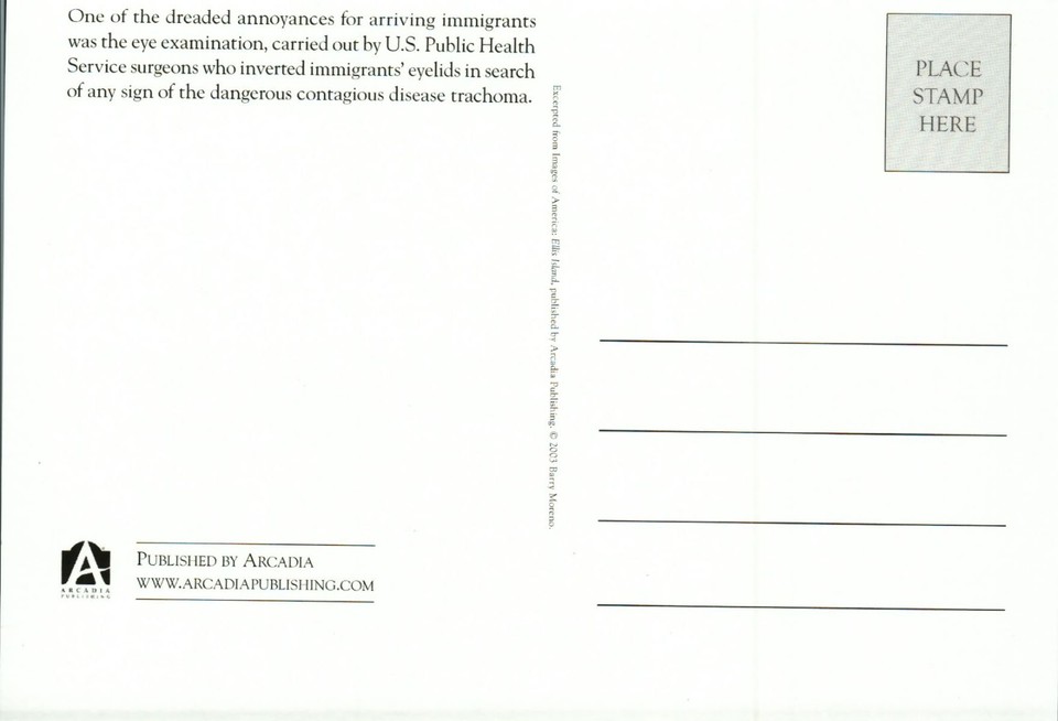 *NY Postcard-*Immigrants Eye Examination by US Public Health" {C53} | eBay