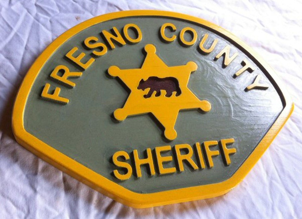 Fresno County Sheriff Police 3D routed wood patch plaque sign Custom ...