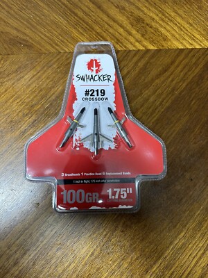 Swhacker Crossbow Broadheads 219 2 Blade 1 3/4 Cut With Practice Tip | eBay