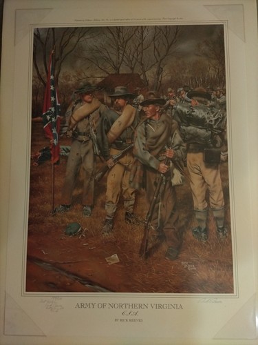 Rick Reeves Signed "Army Of Northern Virginia" Civil War Print 199/550 ...