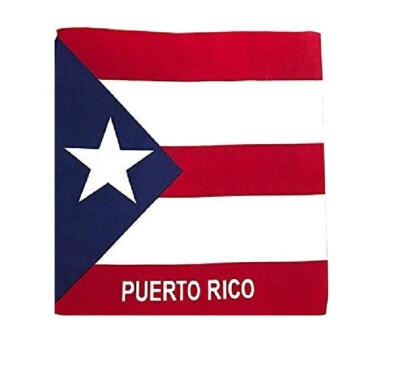 PUERTO RICO FLAG BANDANA Cotton Scarves Scarf Head Hair Neck Band Skull ...