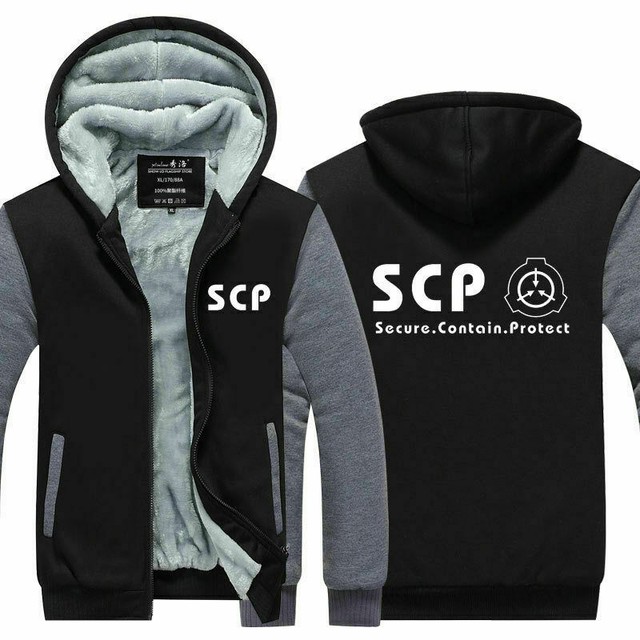 SCP Foundation Secure Contain Protect Thicken Hoodie Coat Winter Jacket ...