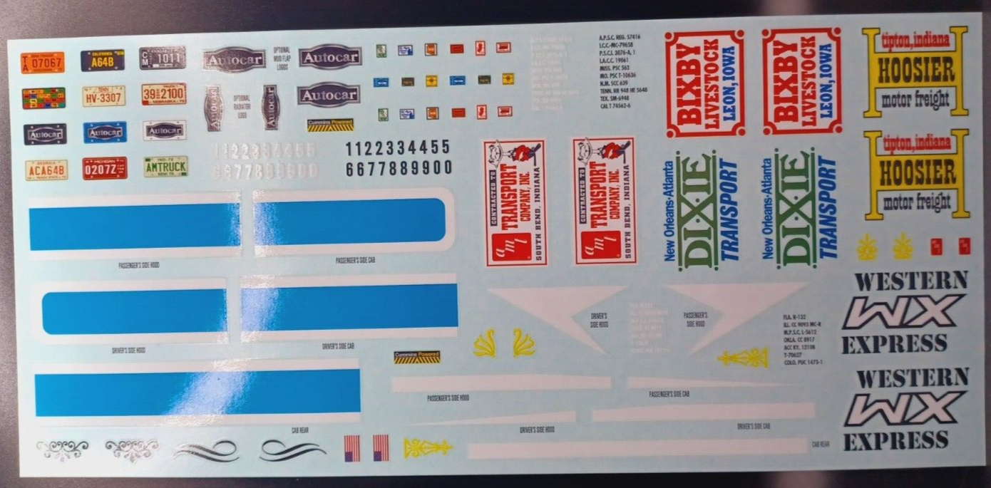 AMT | No. 1099 | 1:25 Autocar A64B Tractor Decals | eBay