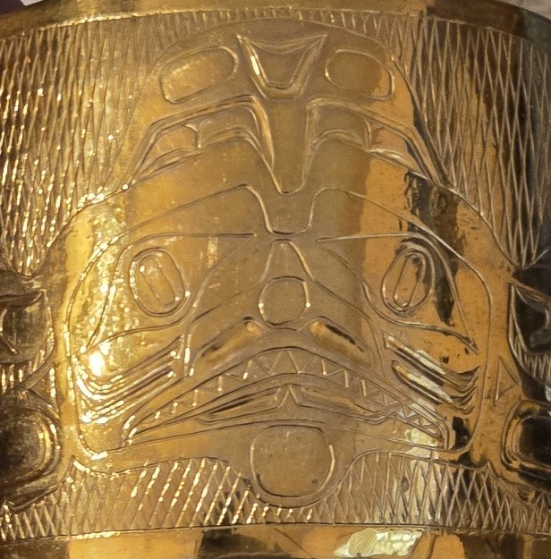 Vintage 1987 10-14kt Gold Cuff Bracelet Tlingit Artist Gene Chilton 2 ...