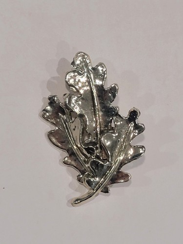 Vintage Three Silver Oak Leaves Pin Brooch 2.25” Long | eBay