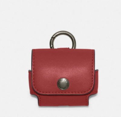 COACH Wireless Earbud Case (AIRPODS PRO) Red Leather - NWT | eBay