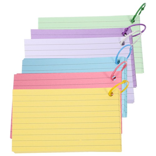 1 Set Flash Cards with Binder Rings Pre-Hole Punched Notecards ...