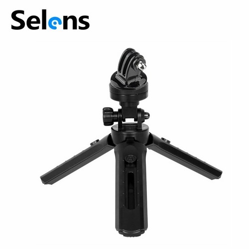 Selens Mini Tripod Monopod Extendable Camera Gopro Vlog Stand w/ Gopro ...