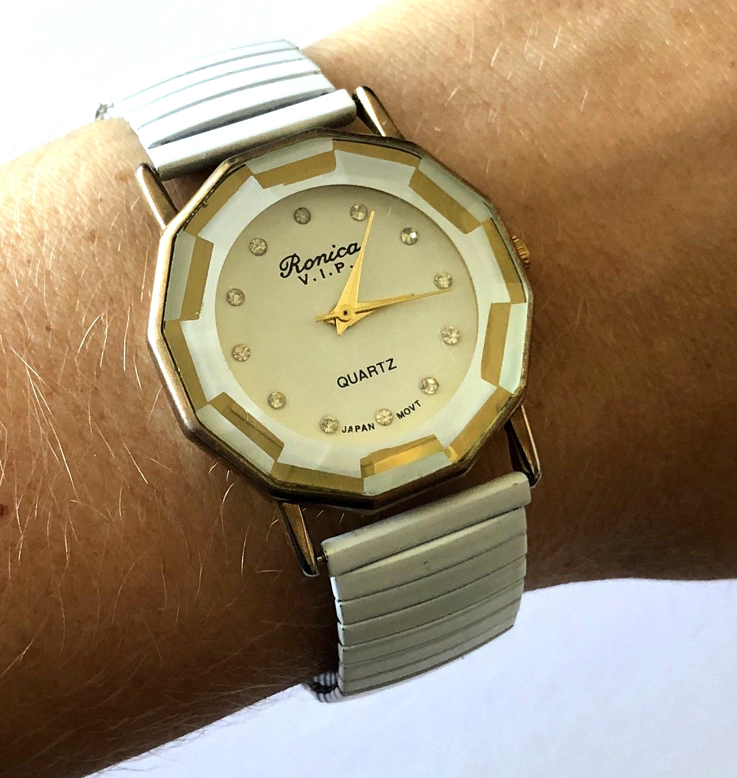 Ronica V.I.P. Womens Quartz Watch Japan Movt Runs White Colo Flexible ...