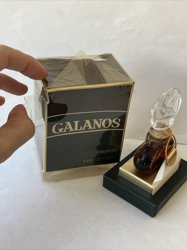Vintage 1/4 Oz 7.4ML Galanos Parfum Perfume Glass Stopper Bottle 100% ...