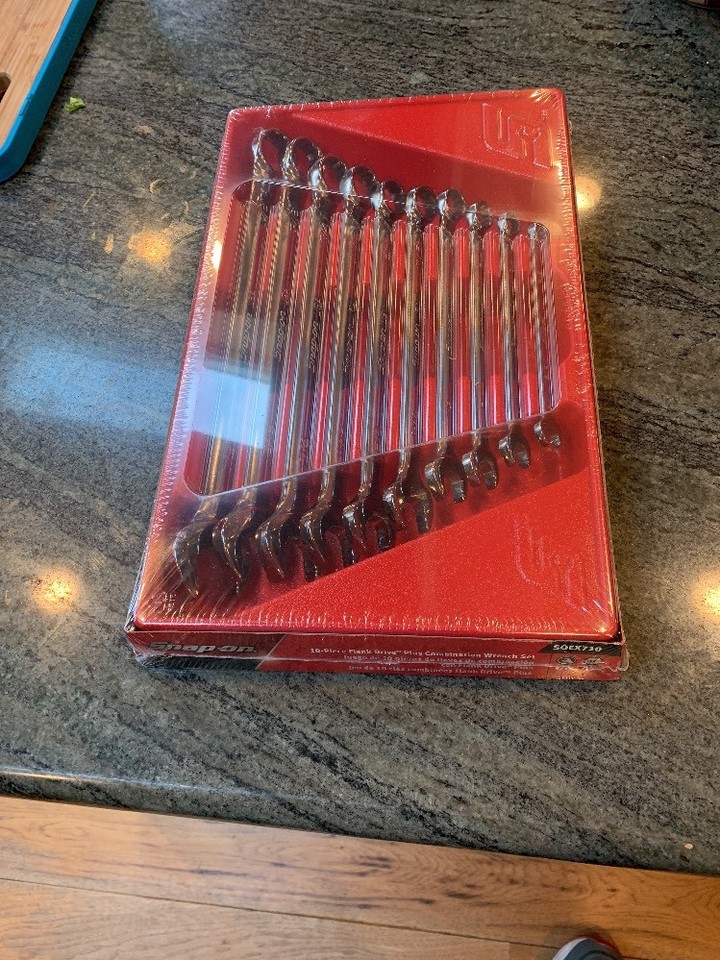 snap on soex710 10 pc 12 point sae flank drive plus combination wrench ...