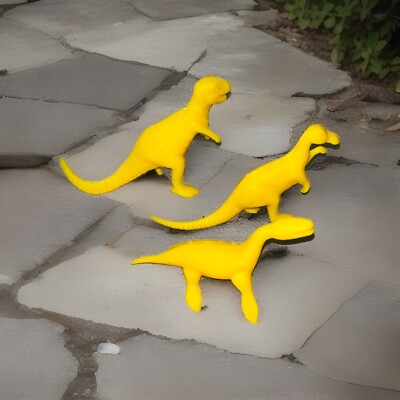 3 Marx Trachodon Tyrannosaurus Kronosaurus Prehistoric Playset Yellow ...