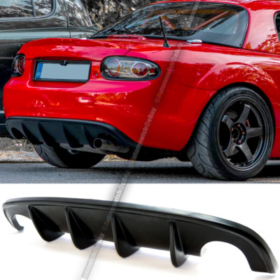 Fit 09-15 Miata MX-5 NC2 NC3 Unpainted PP Plastic Rear Bumper Diffuser ...
