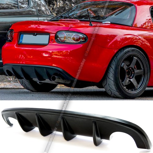 Fit 09-15 Miata MX-5 NC2 NC3 Unpainted PP Plastic Rear Bumper Diffuser ...