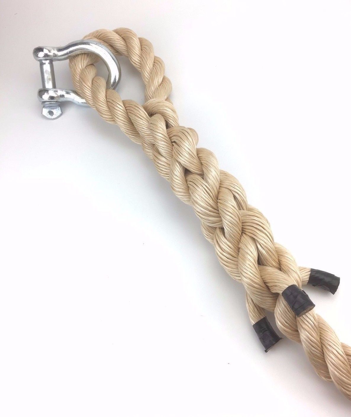 FITNESS CLIMBING ROPE 28MM X 3 METRE SYNTHETIC SISAL WITH SOFT EYE AND ...
