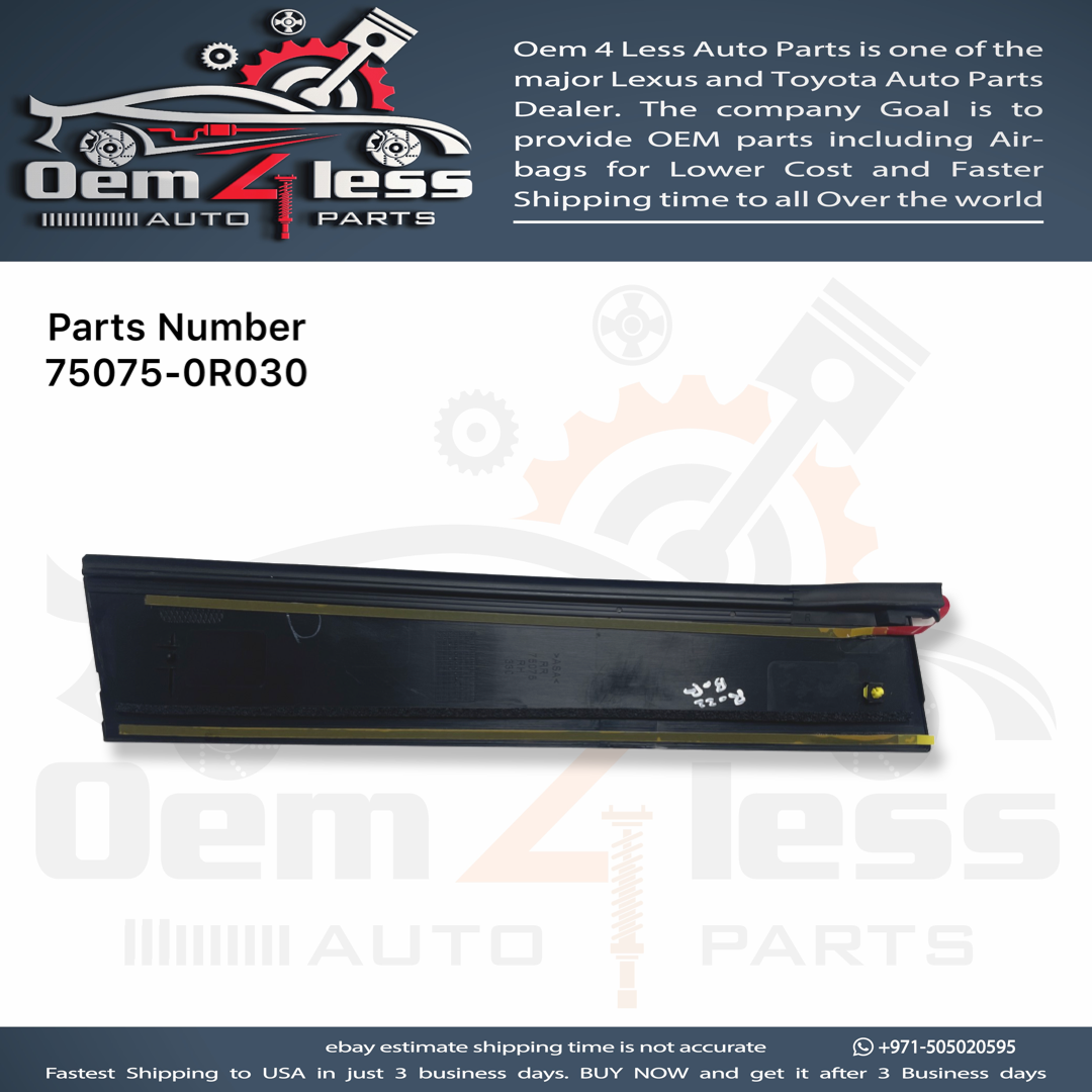 Toyota RAV4 Rear Right Door Applique 2019, 2020, 2021, 2022 OEM 75075 ...