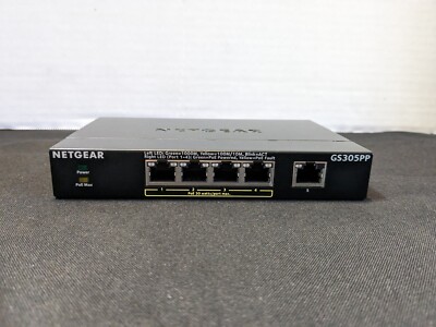 NETGEAR GS305PP 5-port Gigabit Ethernet PoE+ Switch no power adapter | eBay