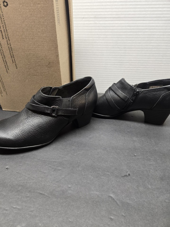 Womens Clarks Valarie2May Black Leather Size 7M | eBay