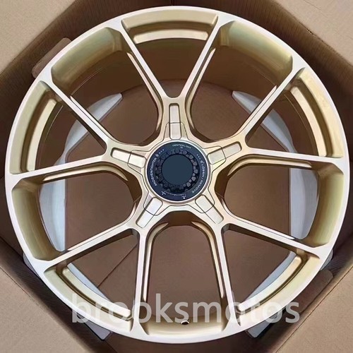 1PCS 21" PLATINUM GOLD STYLE FORGED WHEELS RIMS FITS PORSCHE 991 911 ...