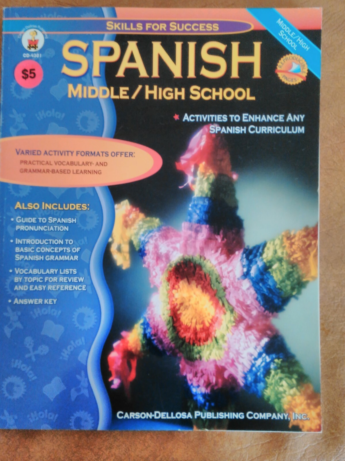 2 lot Skills for Success Spanish, Grades K - 5 Elementary + Middle ...