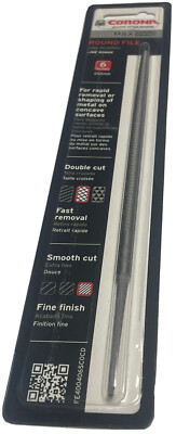 Corona 6” Round File, Smooth Cut, Double-Cut, No Handle - NEW IN BOX ...