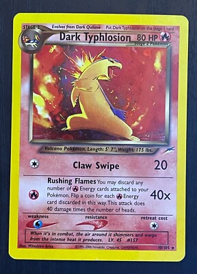 Dark Typhlosion 10/105 Holo Neo Destiny WOTC Pokemon Card NM | eBay