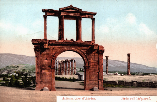 Greece Athens Arc d'Hadrian Vintage Postcard C386 | eBay